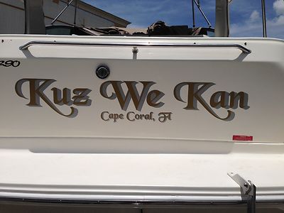 Custom Speed Boat Name & Port Decal + Shadow 8" x 24" Vinyl Lettering ...