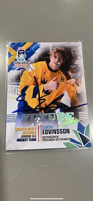 simon edvinsson signed 2022 Sweden national card detroit red wings | eBay