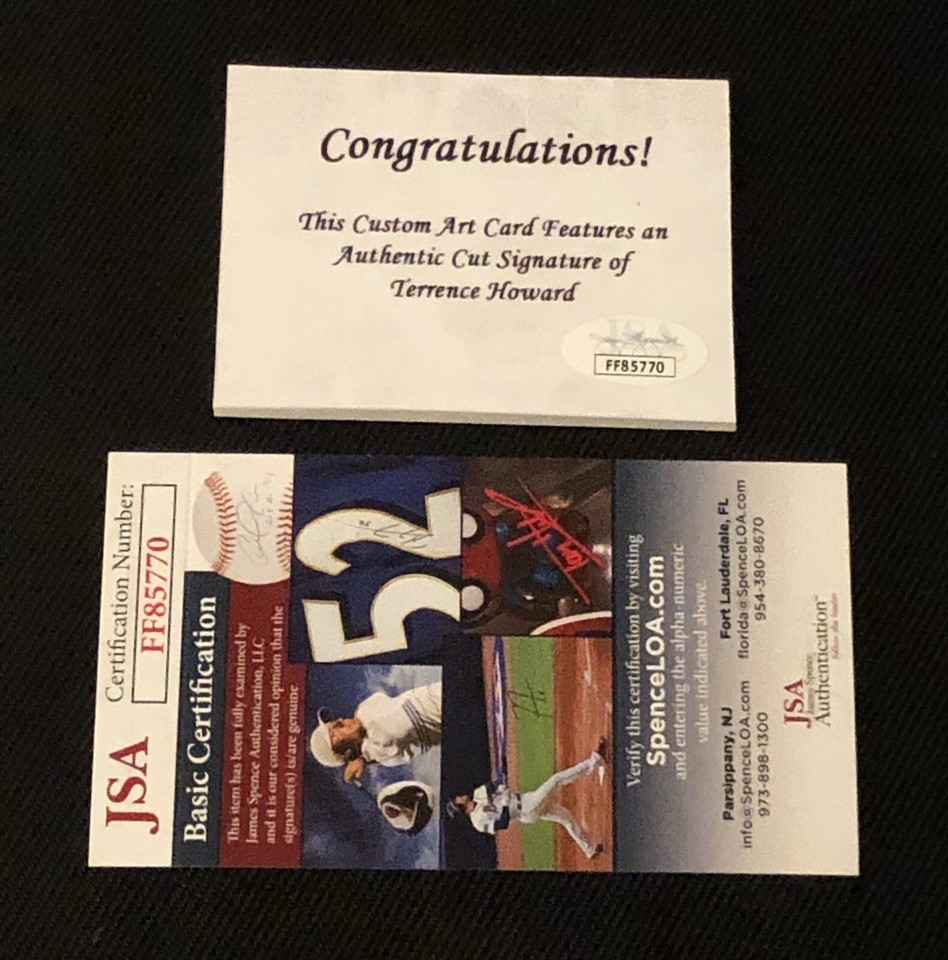 TERRENCE HOWARD SIGNED AUTOGRAPHED IRON MAN CUSTOM MADE CUT SIGNATURE ...