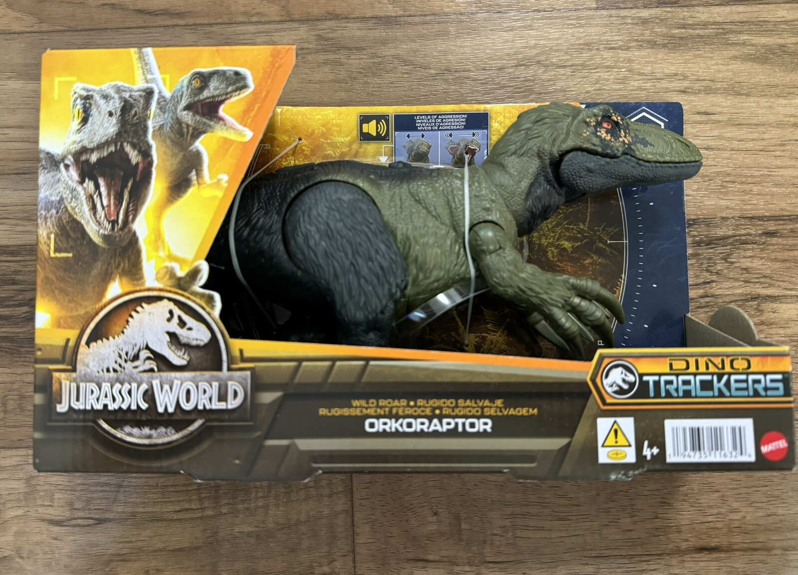 Mattel Jurassic World Dino Trackers Orkoraptor Dinosaur With Sound ...
