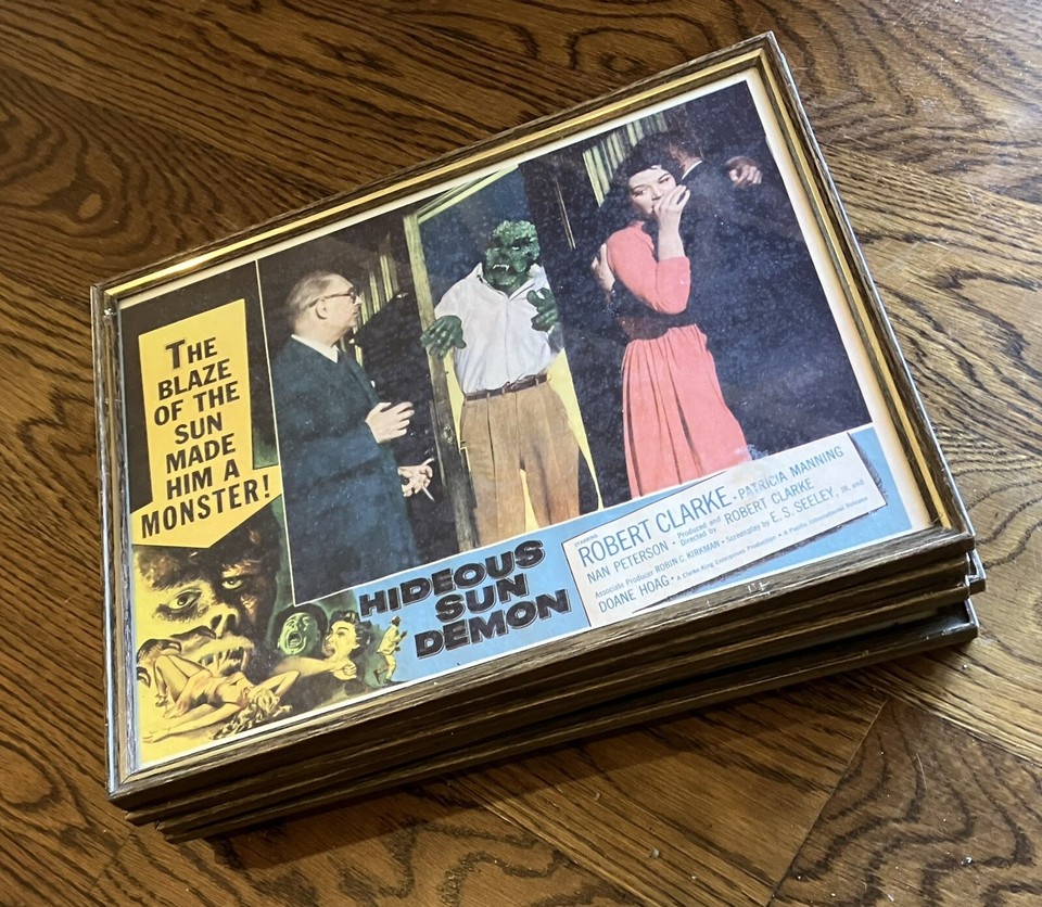 Original HIDEOUS SUN DEMON lobby card SET 11 x 14 Complete Set of 8! | eBay