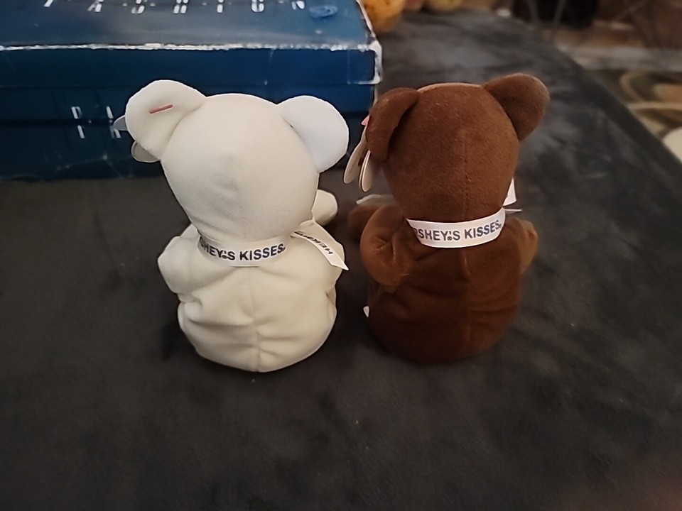 TY Beanie Babies Cocoa Bean Bear & Hugsy Bear w/ Tags 100 Years Hershey ...