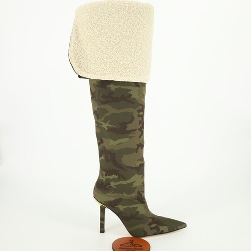 GOOD AMERICAN High Kickstand Over The Knee Boots With Sherpa NWOB Size ...