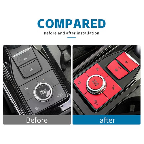 Center Console Button Cap Cover Trim Red Aluminum For Explorer 2020 ...