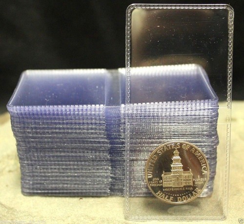 100 Double Pocket 2x2 Coin Holder Vinyl Flip 7mil Thick Guardhouse ...