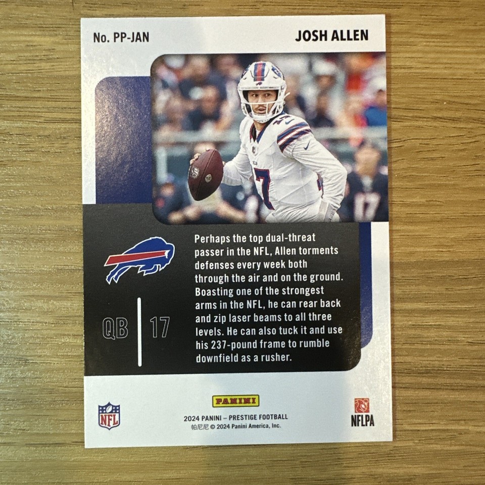 Josh Allen 2024 Panini Prestige Prestigious Pros #PP-JAN Bills Opened 1 ...