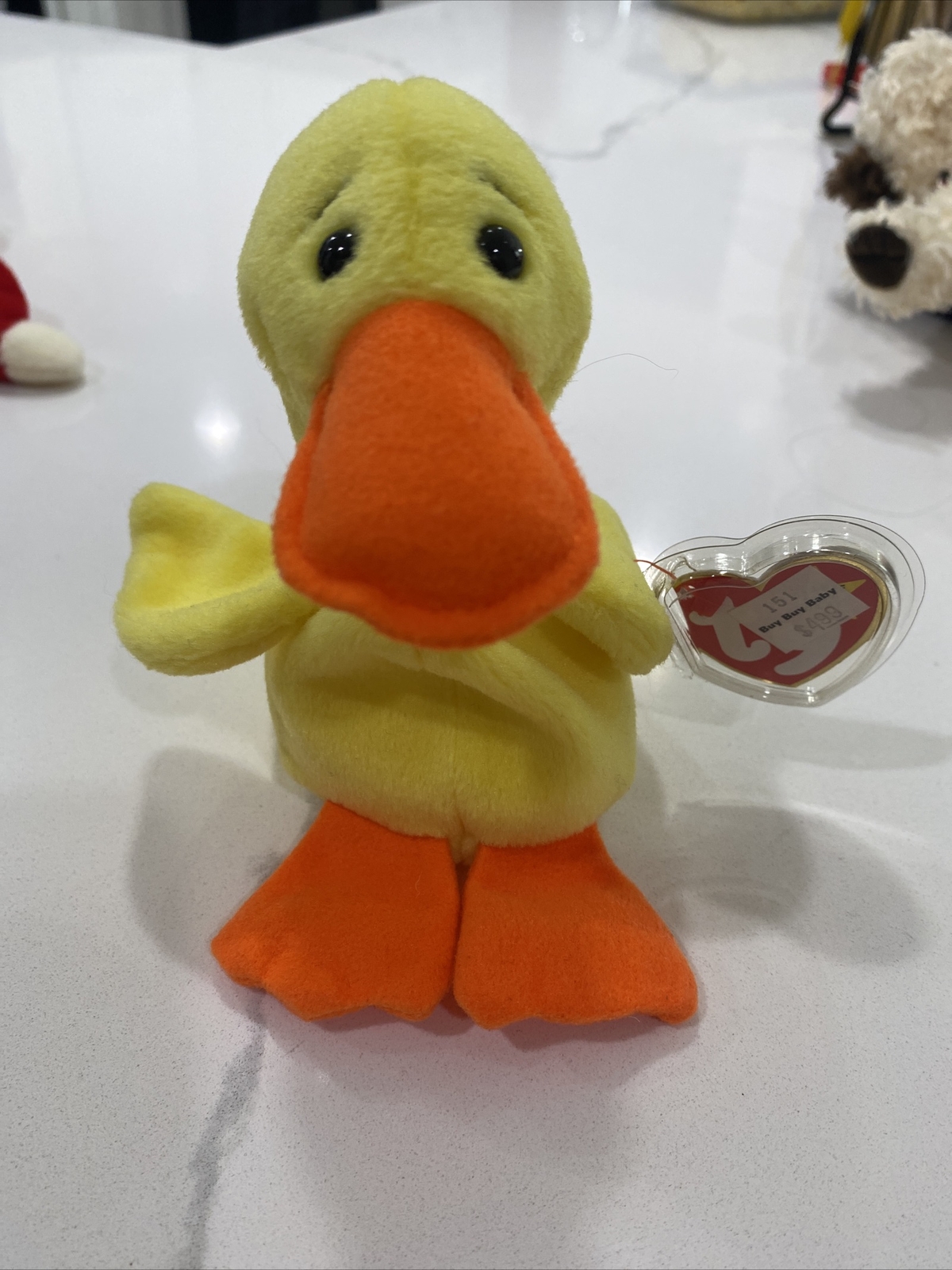 Ty Beanie Babys - Quackers The Duck 6" Plush Toy (4024) PVC 8421040247 ...