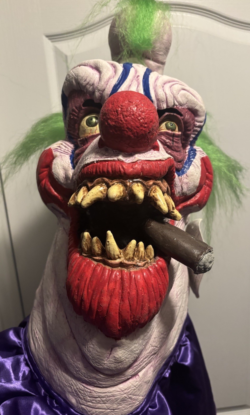 Big Boss Clown Mask 2003 Halloween Evil Cigar Smoking Bump In The Night ...