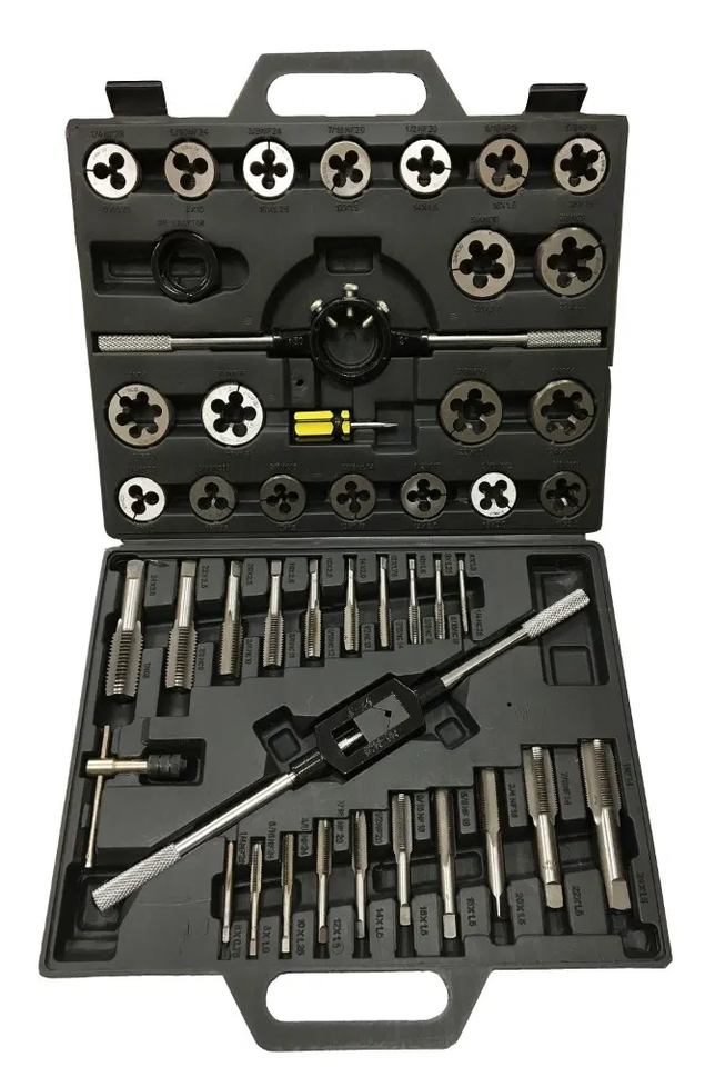 TAP AND DIE SET 45PC UNF UNC AF TUNGSTEN WRENCH CUTS BOLTS ENGINEERS ...