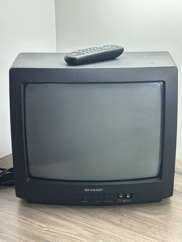 Vintage SHARP 13" CRT Color TV 13J-M100 Retro Gaming Television Front A/V Inputs | eBay