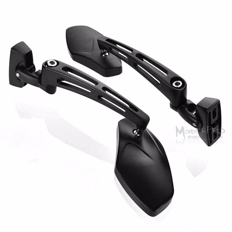 Black Billet Rear View Side Mirrors for GSXR 600 750 Hayabusa CBR600 ...