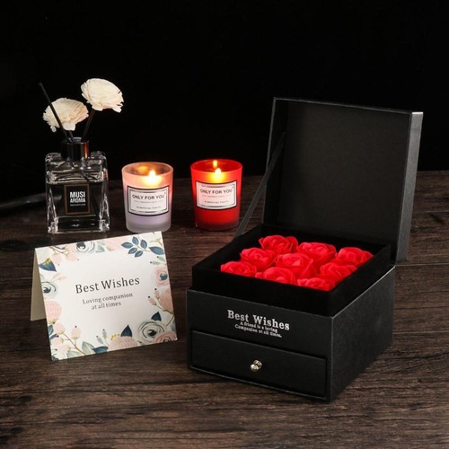 Handmade Eternal Preserved Rose Flower Gift Box with Projection ...