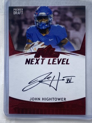 John Hightower 2020 Sage Premier Draft #NL-JH2 Autographed Red Foil ...