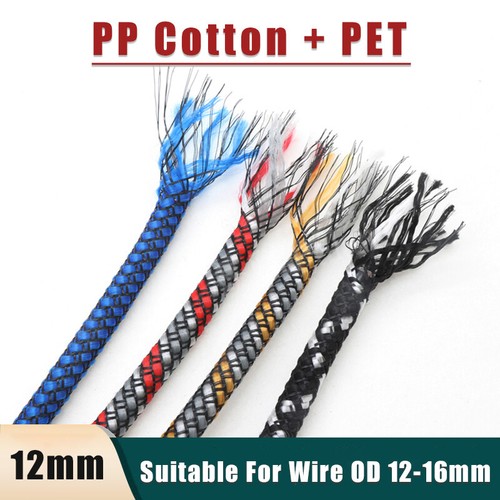 Expandable Braided Sleeve (PP Cotton + PET) Cable Wire Sheath Mesh ...