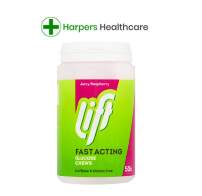 LIFT Fast Acting RASPBERRY Glucose Energy tablets X50 - pack of 3 tubs ...