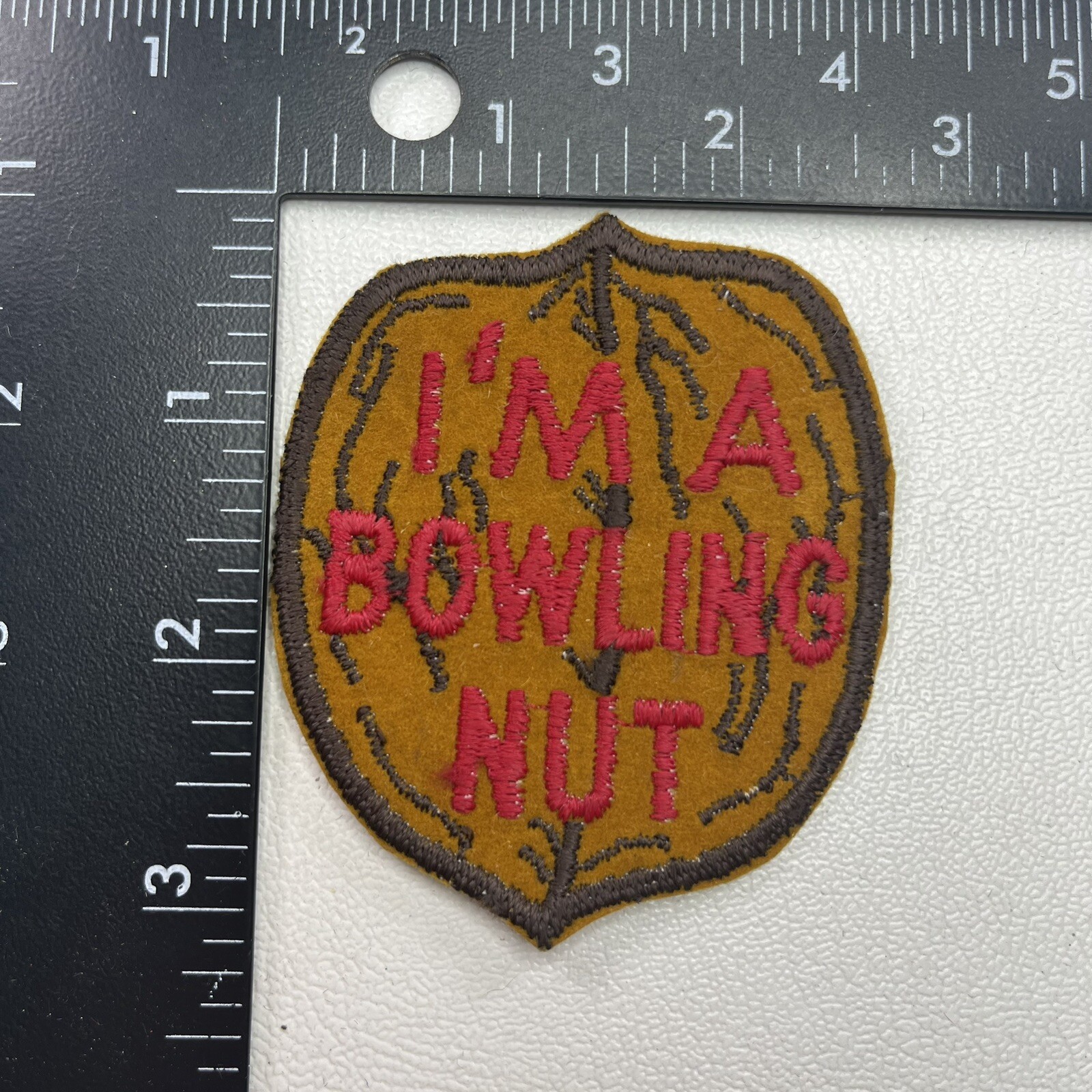 Vtg Embroidered Felt I’M A BOWLING NUT Bowler Patch 31D9 | eBay