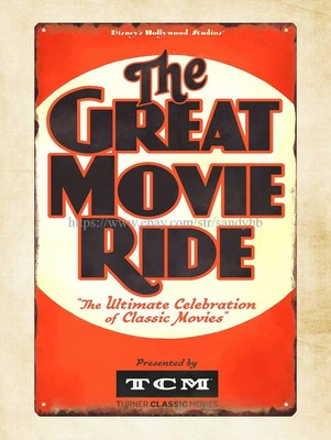 The Great Movie Ride Poster metal tin sign men cave wall art wall art ...