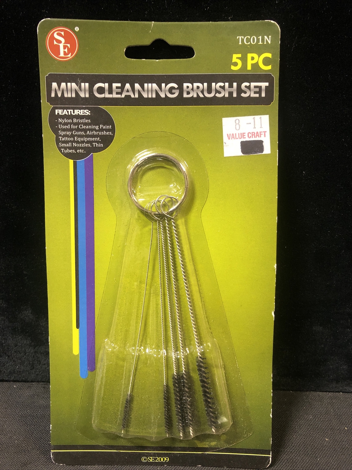 5pc 4" Mini Cleaning Brush Set Nylon Bristles Airbrush Gun Pipe Cleaner ...