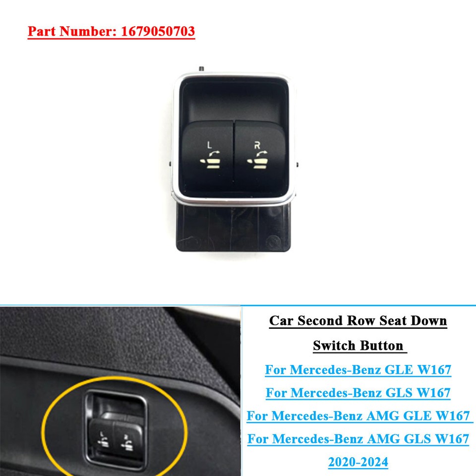 Car Second Row Seat Down Switch Button Fits For Benz AMG GLE GLS W167 ...
