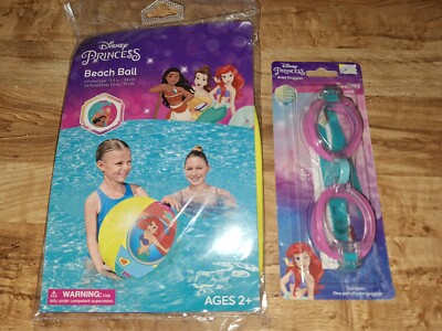 Disney Princess Beach Ball And Ariel Goggles (NEW). (Eb18) | eBay