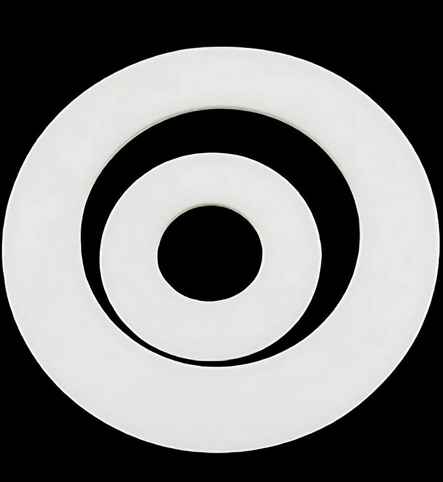 2mm Thick White PTFE Flat Washers ID 61mm~300mm Flange Sealing Gasket ...