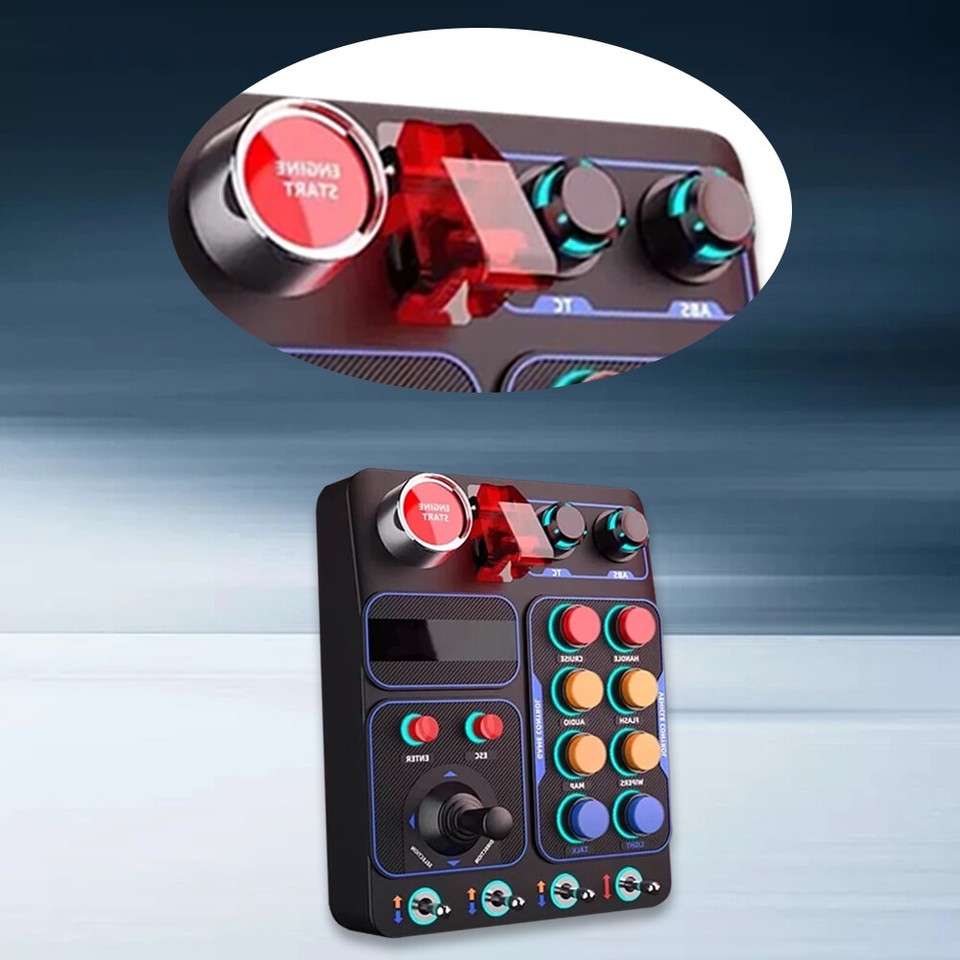 PXN CB1 Sim Racing Button Box+RGB Lighting & Buttons for Euro Truck ...