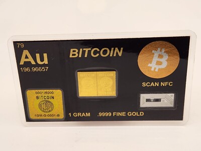 1 Gm Bitcoin Gold Snap Bar GR Bar Gold Bullion Precious Metal .9999 ...