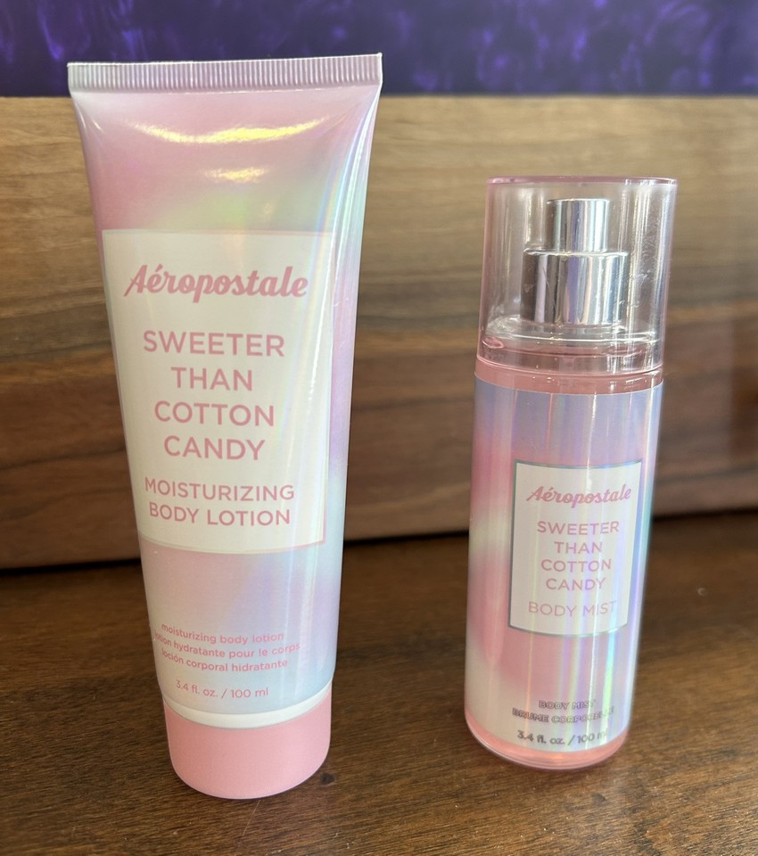 Aeropostale "Sweeter than cotton candy" Body Spray & Lotion both 3.4oz ...