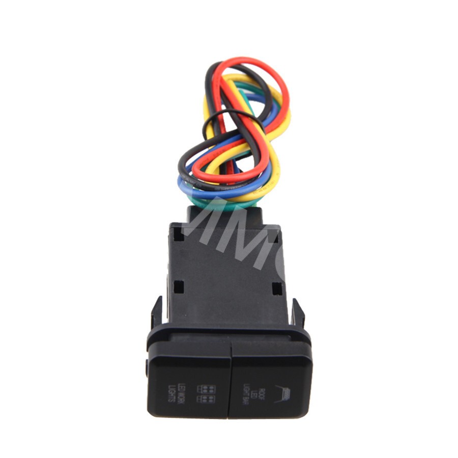 Car LED Light Bar Switch Button Dual Color Fit For TOYOTA RAV4 2006 ...