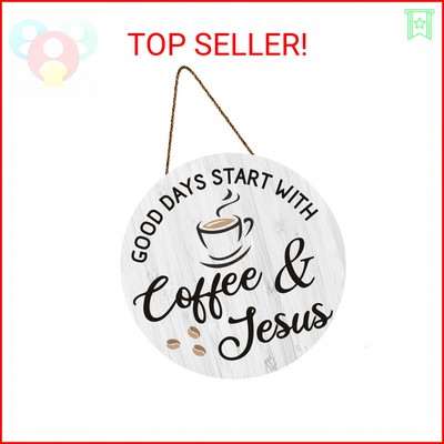 Blulu Coffee Bar Decor Cafe Accessories, Coffee and Jesus Signs for ...