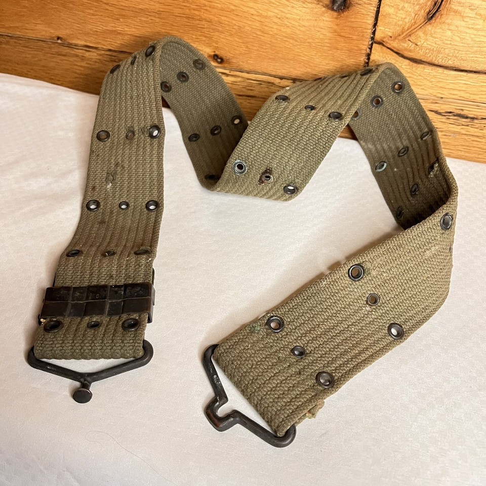 Army Belt OD Green Cloth Buckle 40” Max | eBay