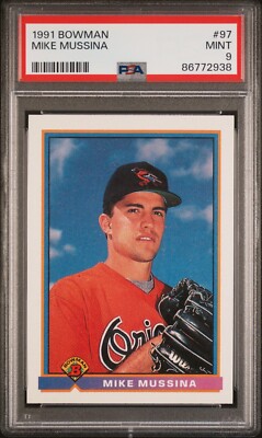 Mike Mussina Rookie Card - 1991 Bowman #97 PSA 9 - MINT | eBay