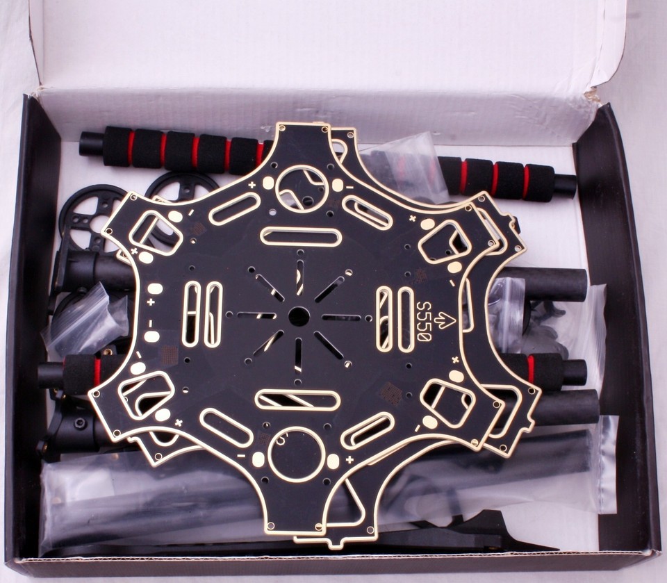 S550 Hexacopter 6-Axis Multi-Rotor Air Frame Drone Kit with Landing ...