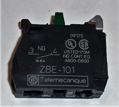 PUSHBUTTON SCHNEIDER CONTACT BLOCK ZBE-101 NORMALLY OPEN N/O | eBay