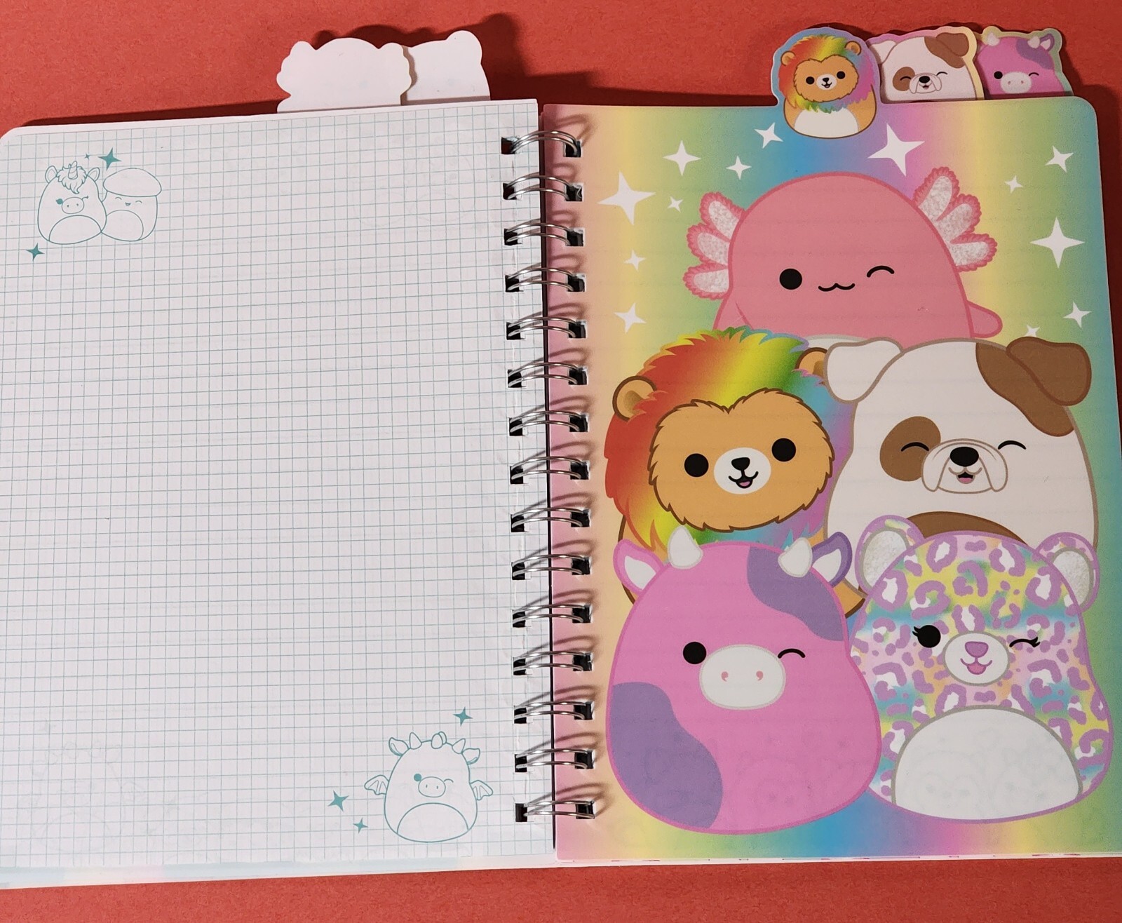 Squishmallows Tab Journal Notebook Pastel Archie Leonard Avery Cam ...