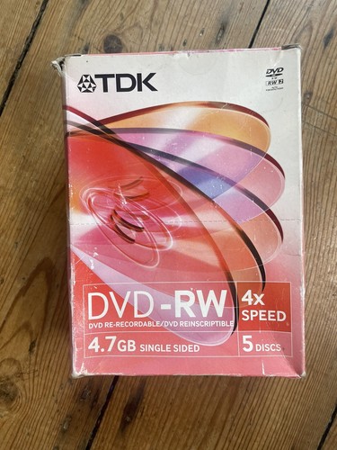 TDK DVD-RW - Four Disks In Cases, New And Sealed | eBay
