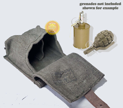 Two grenades pouch Soviet Army WW2 F1/RG42 canvas stamped original | eBay