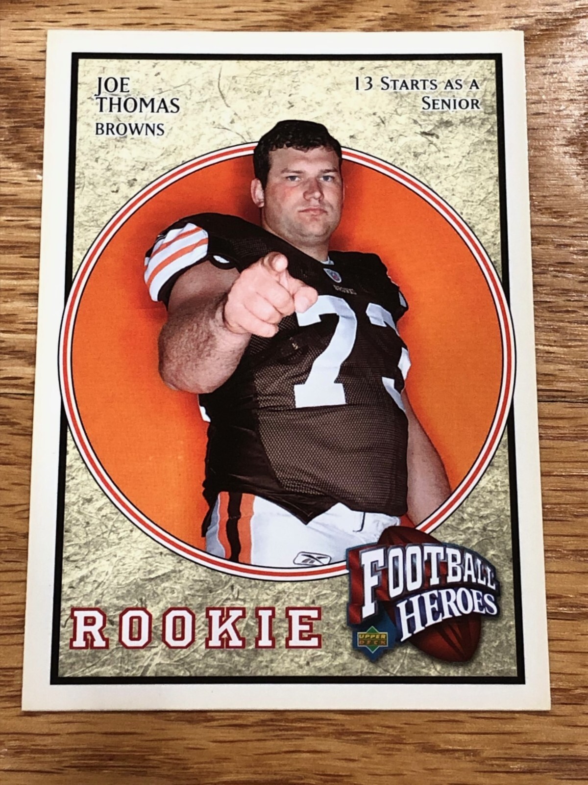 Joe Thomas 2007 Upper Deck Football Heroes Rookie Card RC SP #111 ...