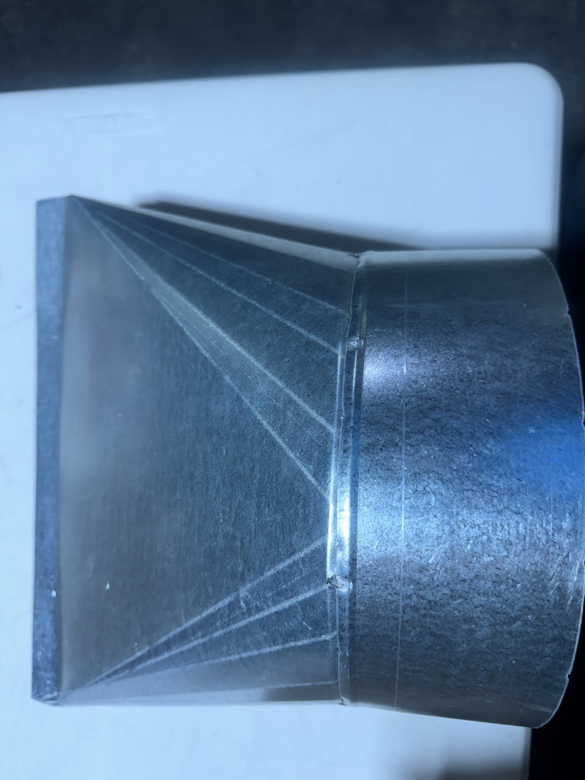 Air King round horizontal range hood adapter 10" round by 4x14 ...