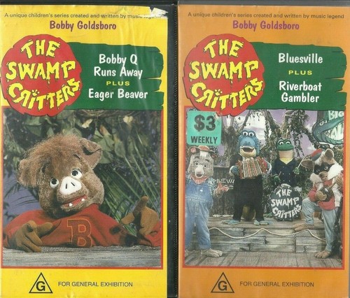 VHS VIDEO PUPPETS 2 X SWAMP CRITTERS By Bobby Goldsboro 4 stories with ...