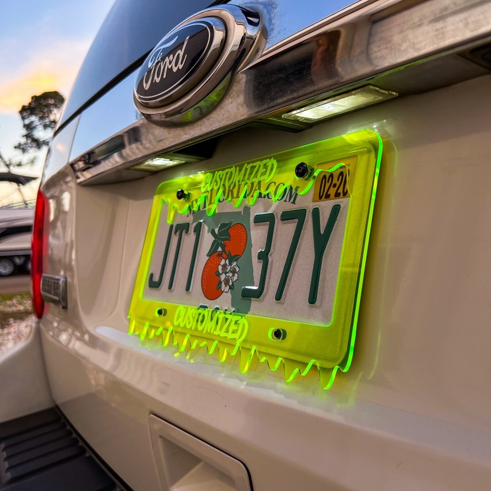 Slime CUSTOM PERSONALIZED License Plate Frame COLOR CHOICE | eBay