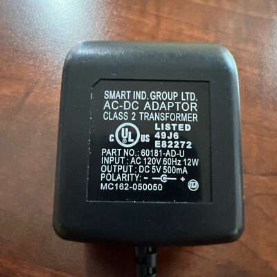 SMART IND GROUP LTD -AC Power Adapter - Plug In Class 2 Transformer ...