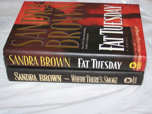 Sandra Brown novels Hardcover 2 books Fat Tuesday, Where There's Smoke ...