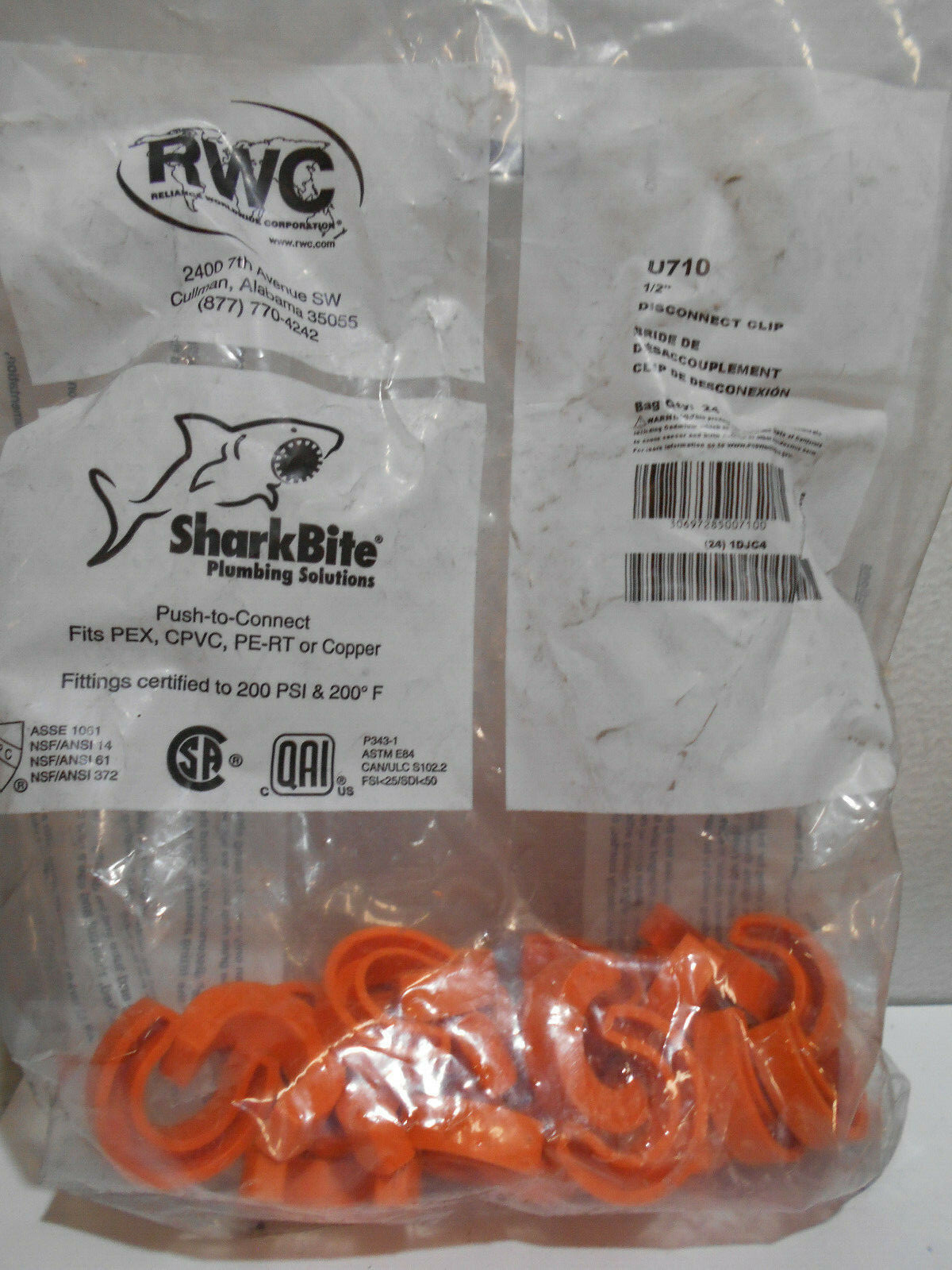 Lot of 24 SharkBite U710 1/2" Coupling Disconnect Clips | eBay