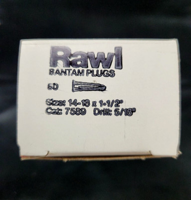 QTY 1/BX(50) RAWL 7589 BANTAM PLUGS 14-18 X 1-1/2" WALL ANCHOR | eBay