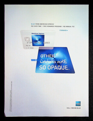 American Express Credit Card 2003 Trade Print Magazine Ad Poster ADVERT ...