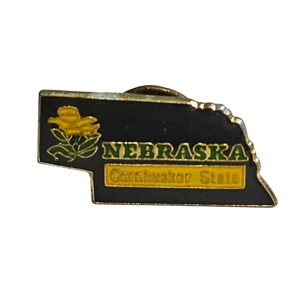 Nebraska State Souvenir Pin Cornhusker State Flower Lapel | eBay