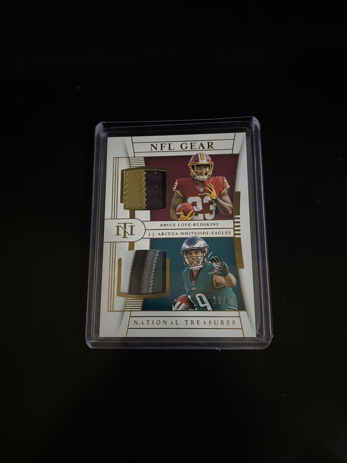 2019 National Treasures Bryce Love JJ Arcega-Whiteside Dual Jersey RC ...