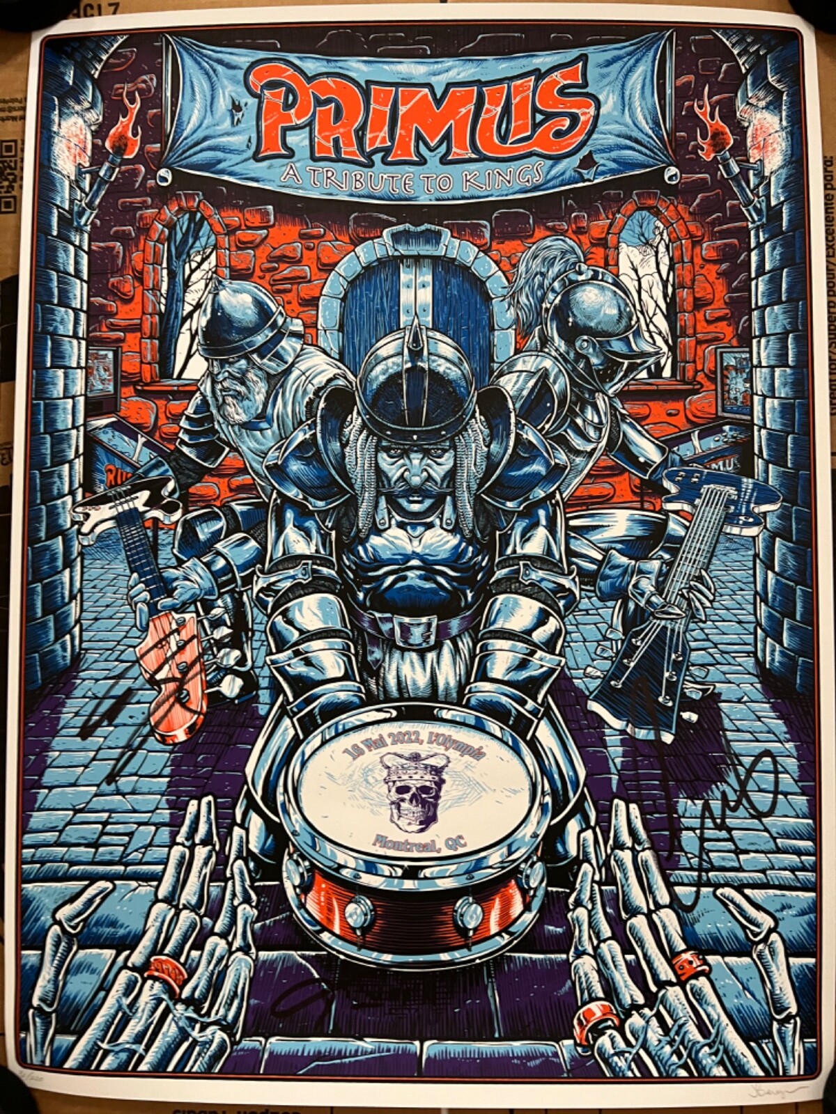 PRIMUS POSTER BAND SIGNED A TRIBUTE TO KINGS 2022 MONTREAL QC #31/220 ...