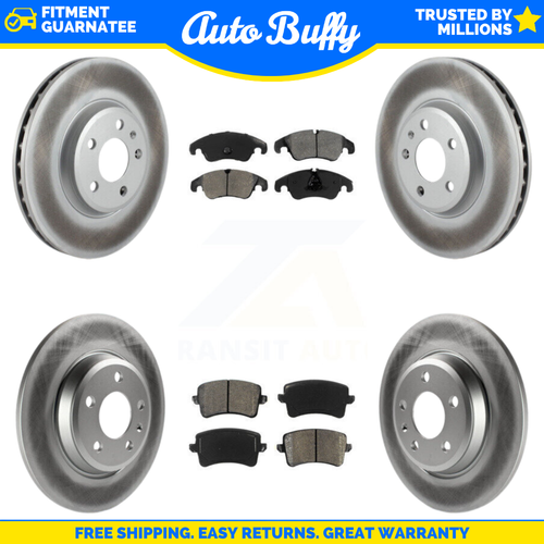 Coat Disc Brake Rotor Semi-Metallic Pad Front Rear Kit For Audi Q5 A4 ...